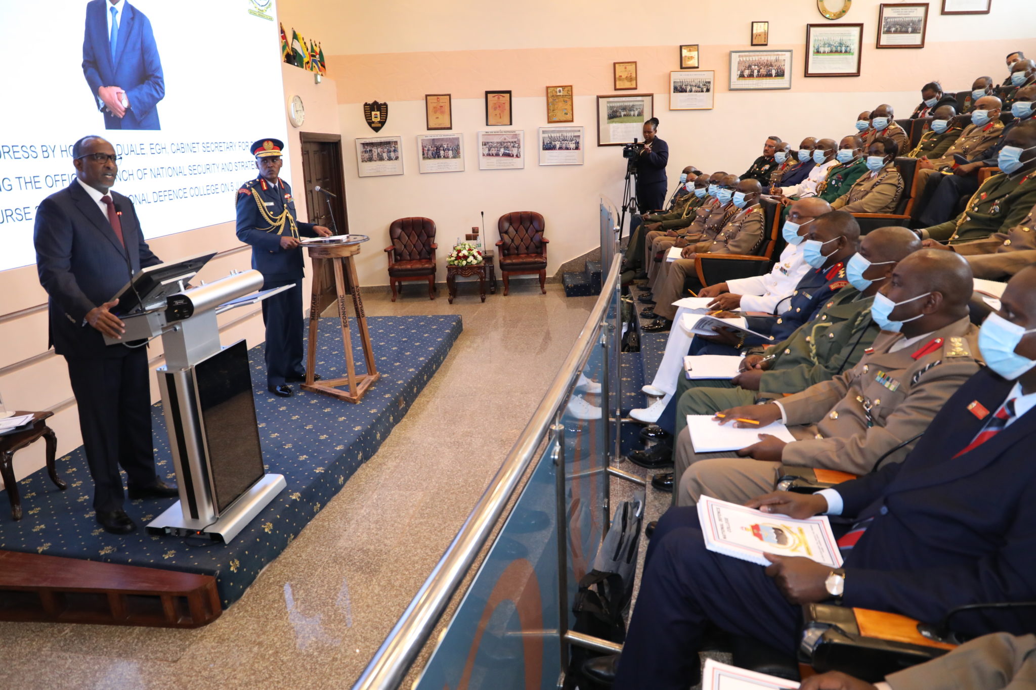 Official opening of Course 26-2023/2024 and Keynote address by Defence Cabinet Secretary Hon ...